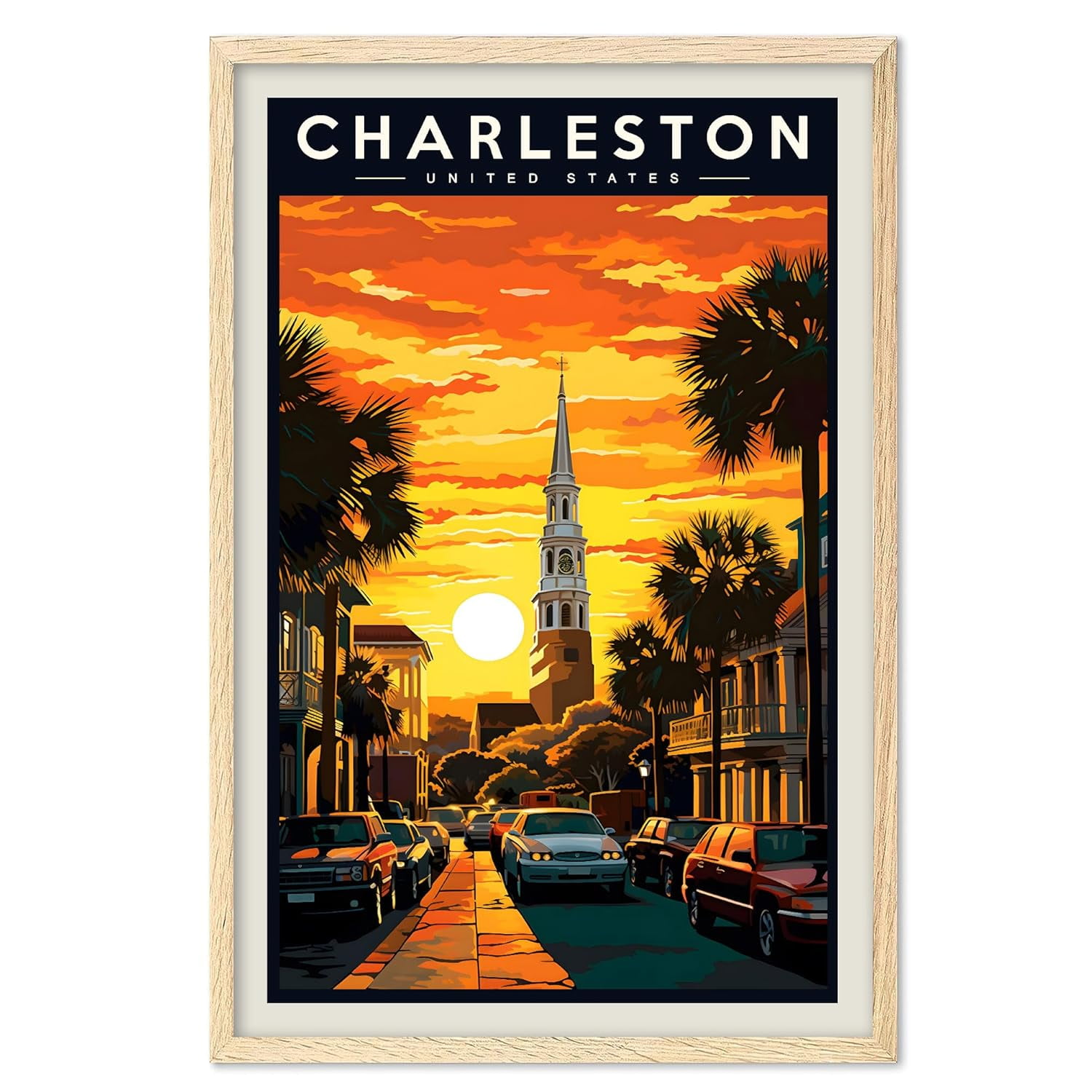 Eastern Print Charleston Poster, United States Poster, United States ...
