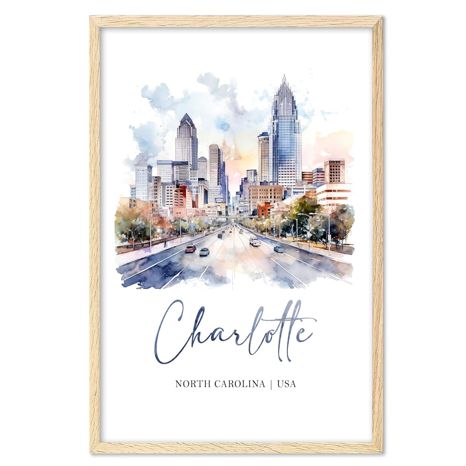Eastern Print Charlotte Poster Art Print, States Landscape Wall Art ...