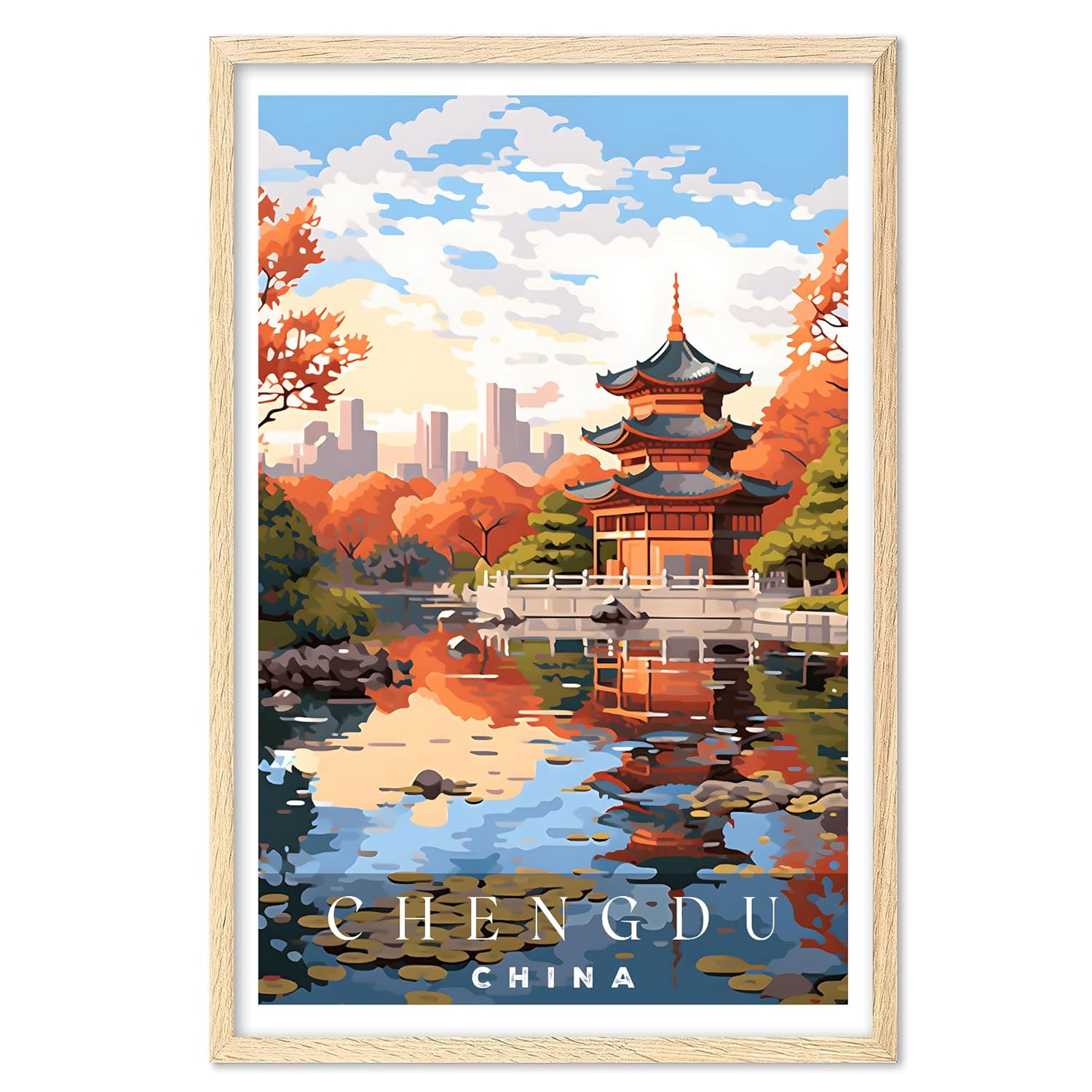 Eastern Print Chengdu Poster, Chengdu Print, China Poster, China Wall ...
