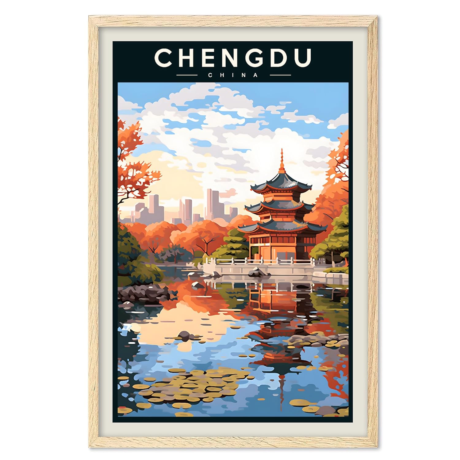 Eastern Print Chengdu Poster, Chengdu Print, China Poster, China Wall ...