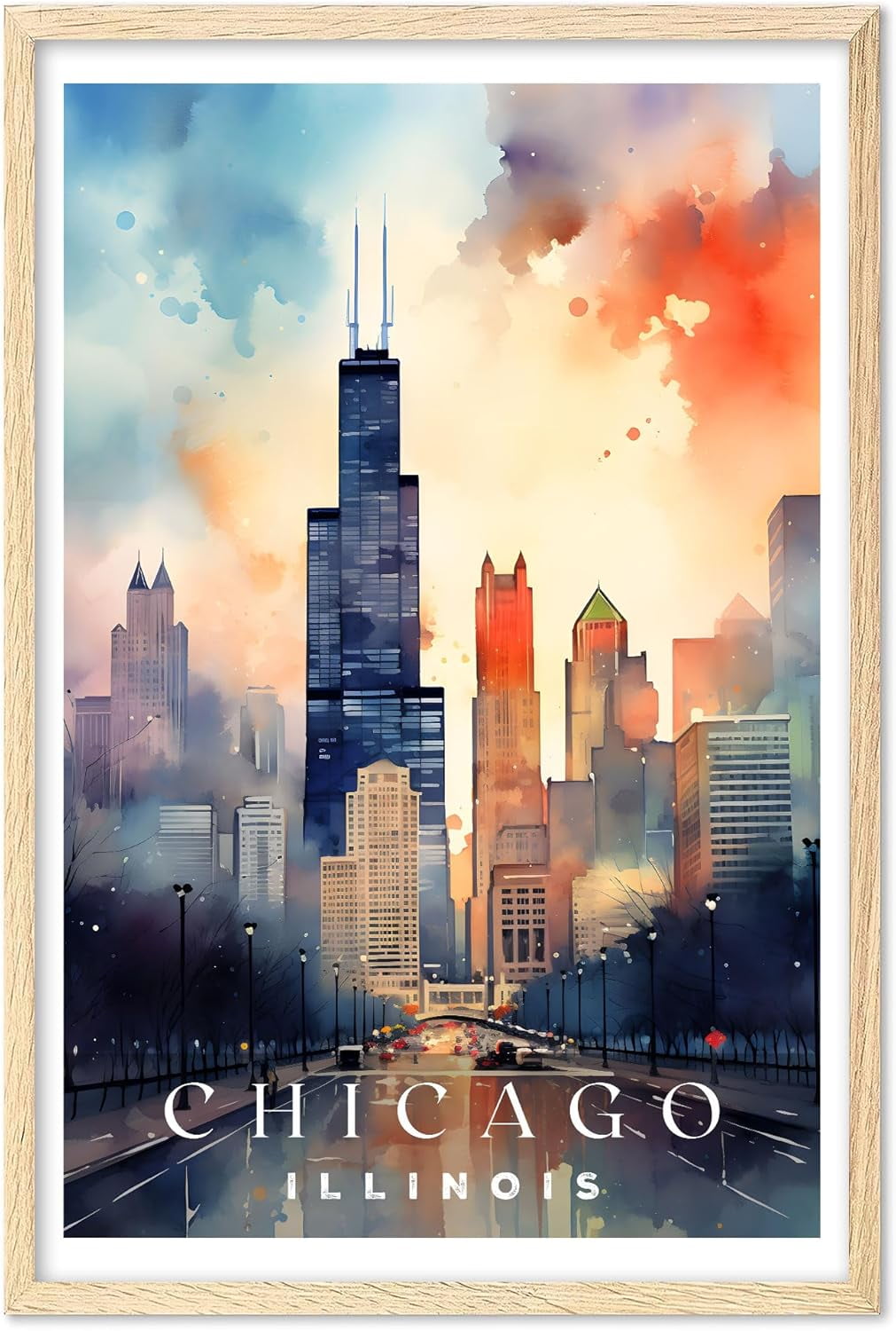 Eastern Print Chicago Poster, Illinois Poster, Chicago Wall Art ...