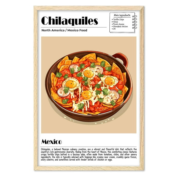 Eastern Print Chilaquiles Poster, Food Wall Art, Mexico Food Print ...