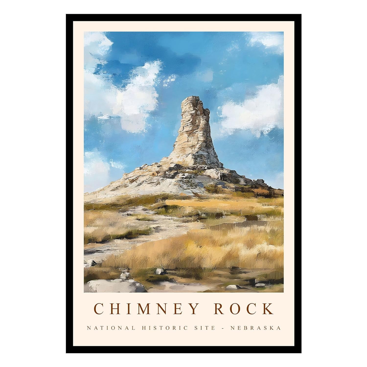 Eastern Print Chimney Rock Poster, Chimney Rock National Park Poster ...