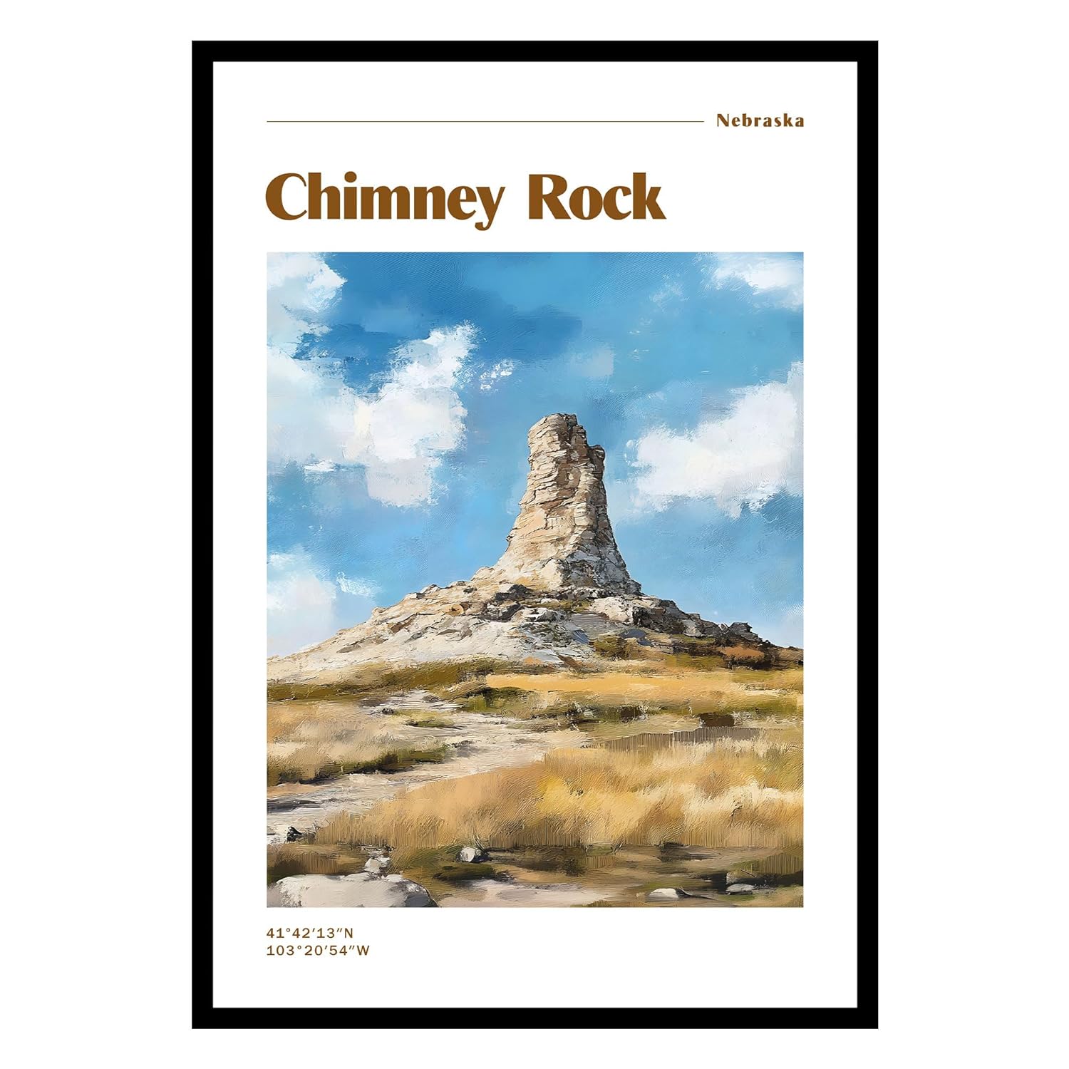 Eastern Print Chimney Rock Poster, Chimney Rock National Park Poster ...