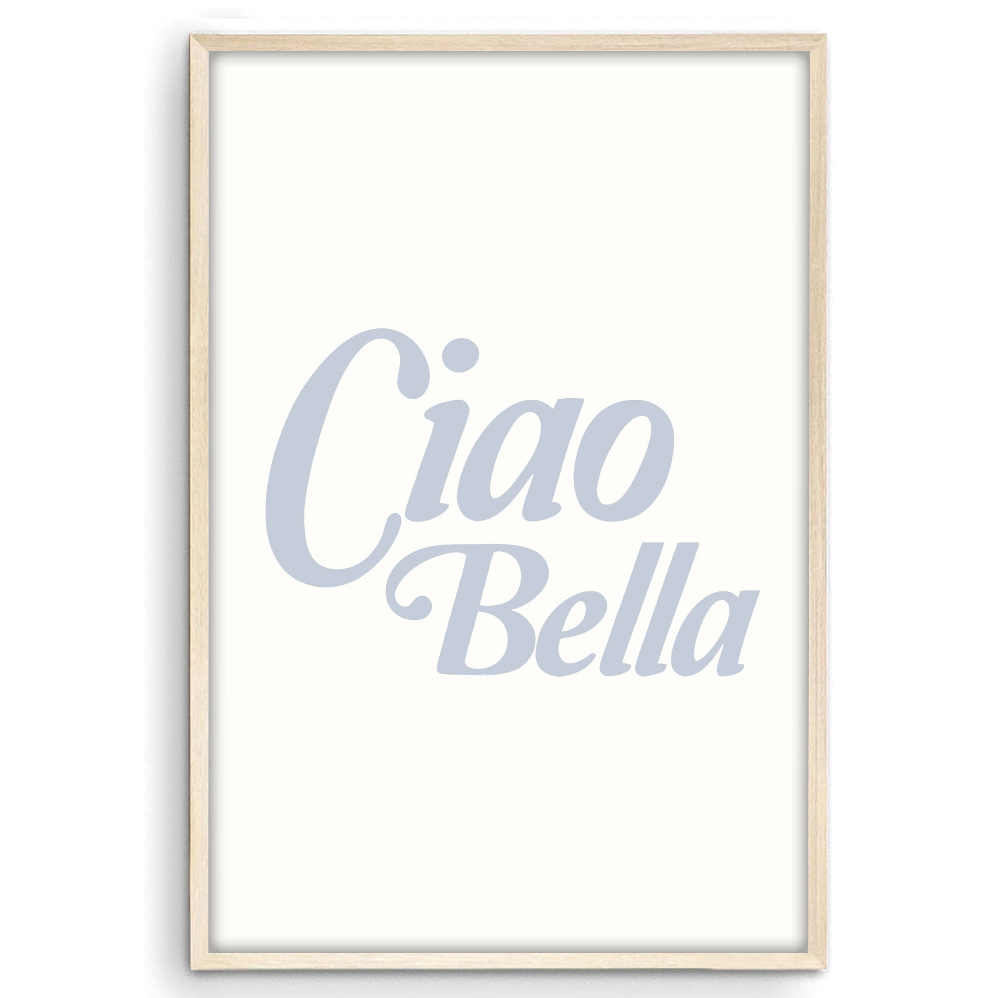 Eastern Print Ciao Bella Typography Poster - Retro Italian Quote Wall ...