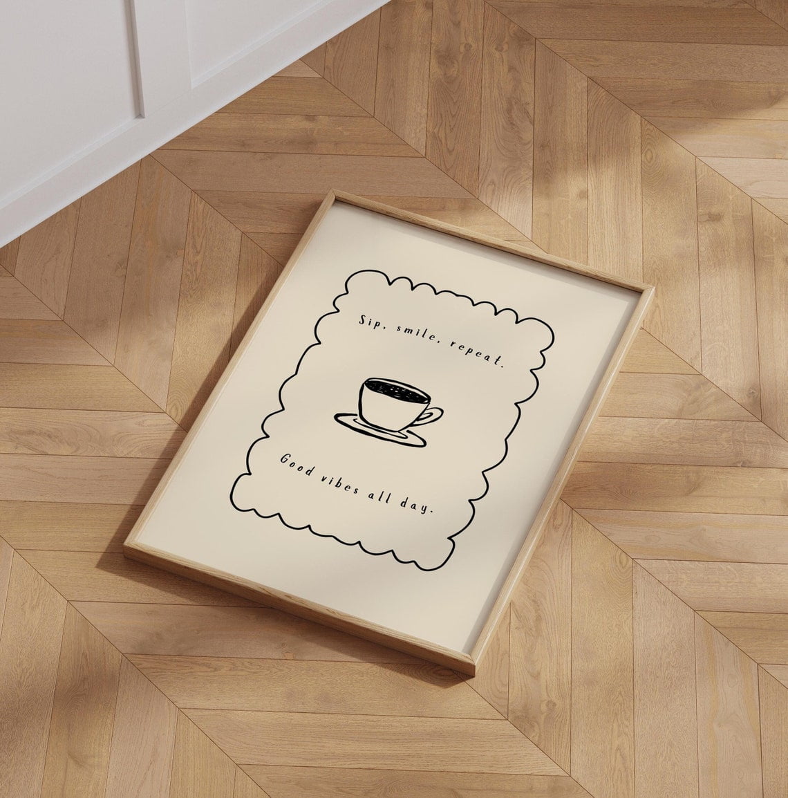 Eastern Print Coffee Station Poster, Trendy Kitchen Wall Art, Coffee ...