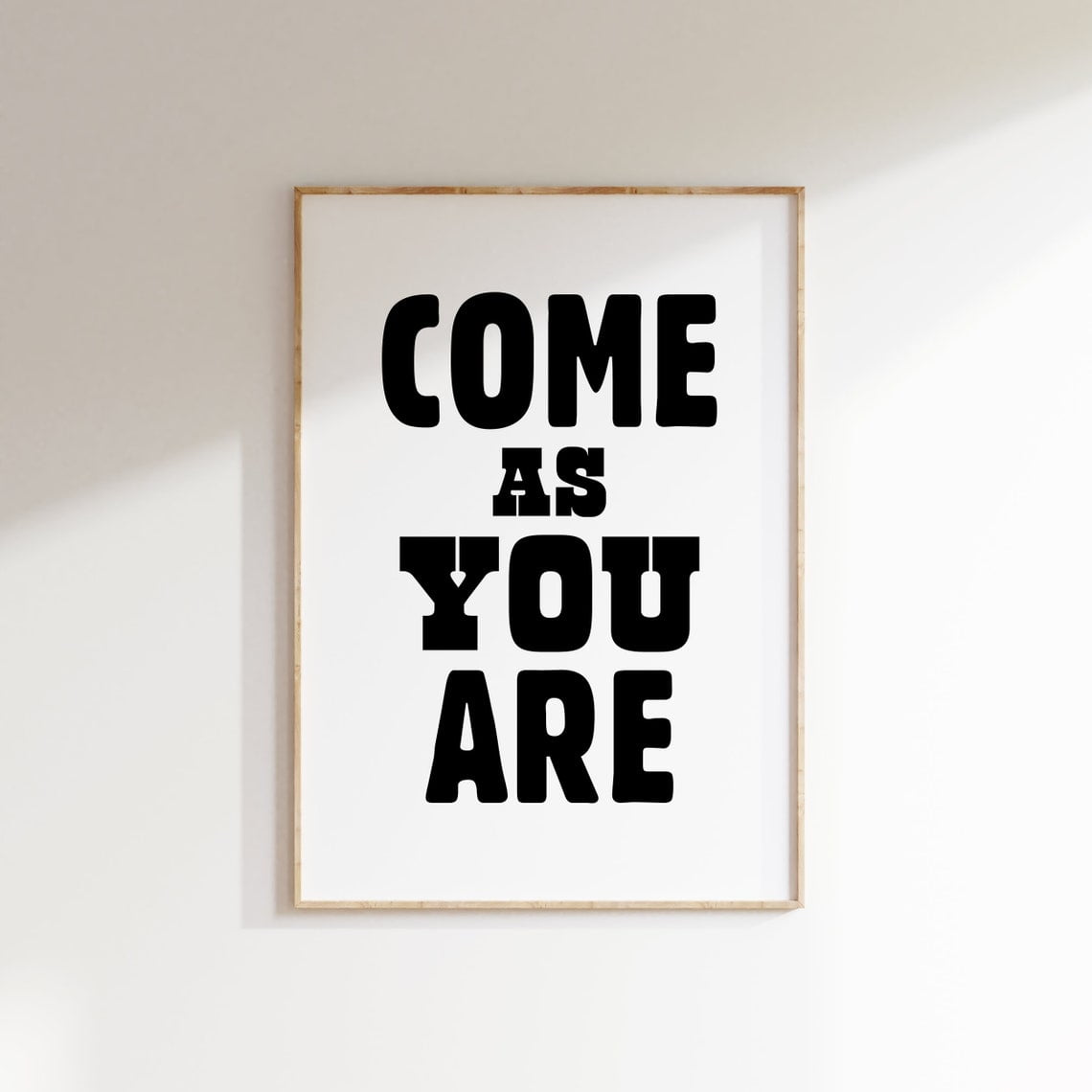 Eastern Print Come As You Are Poster, Welcome Home Wall Art, Cozy and ...