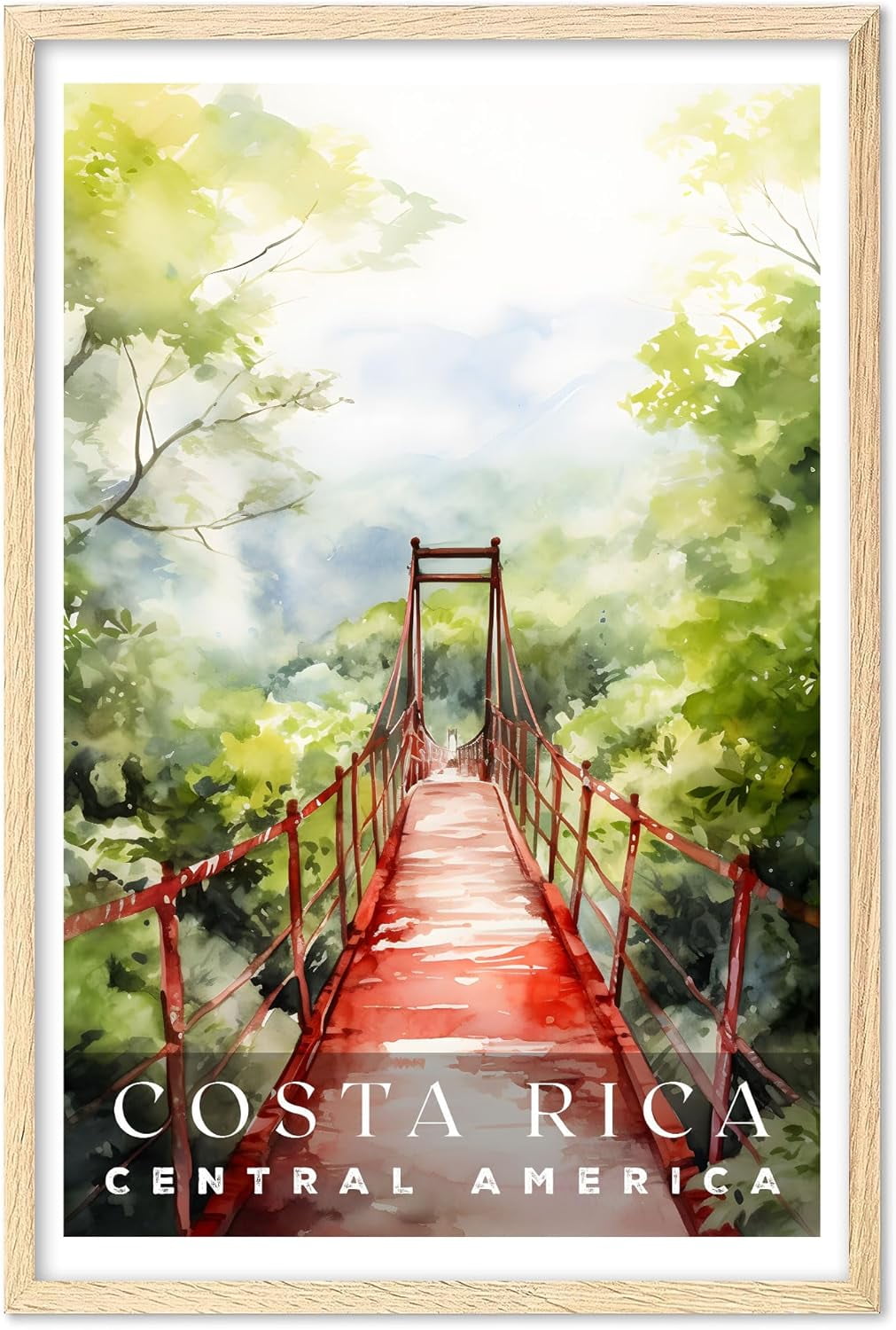 Eastern Print Costa Rica Poster, Central America Poster, Costa Rica ...