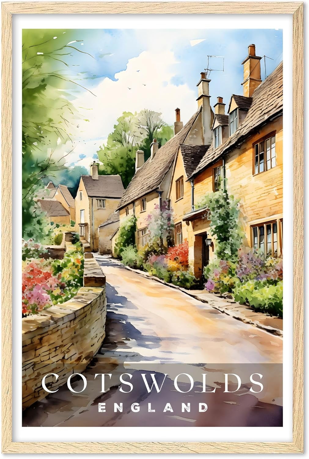 Eastern Print Cotswolds Poster, England Poster, Cotswolds Wall Art ...