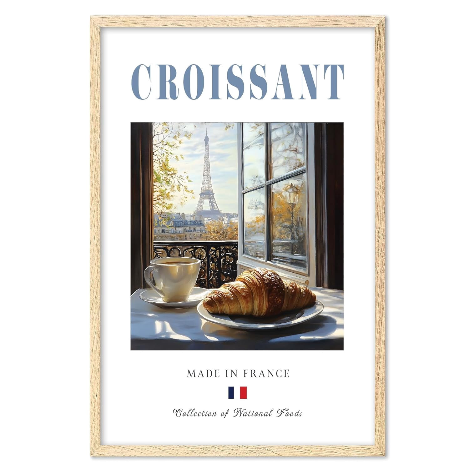 Eastern Print Croissant Poster, Food Wall Art, France Food Print ...