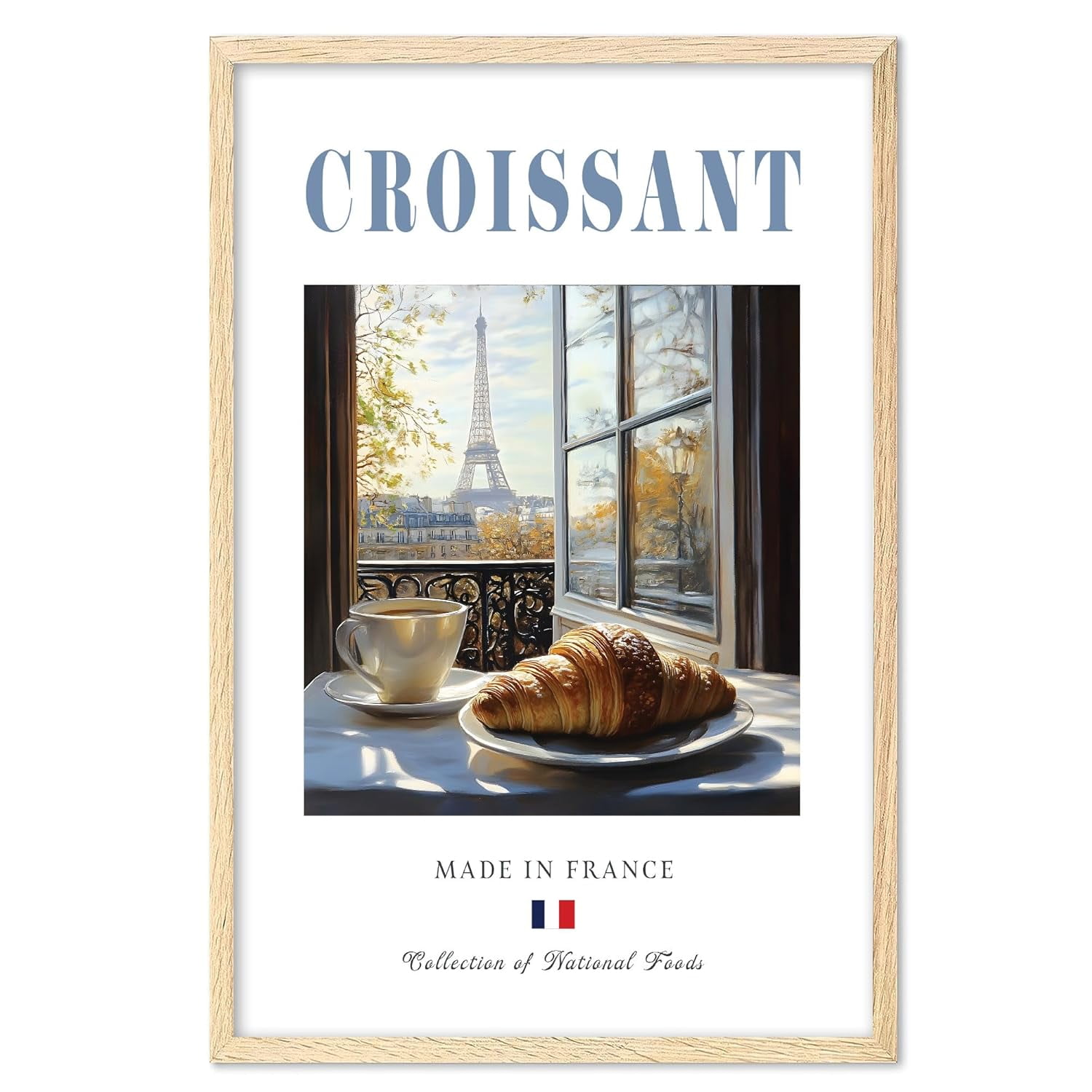 Eastern Print Croissant Poster, Food Wall Art, France Food Print ...