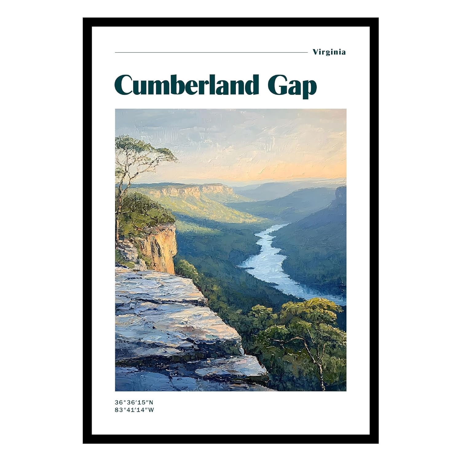 Eastern Print Cumberland Gap Poster, Cumberland Gap National Park ...