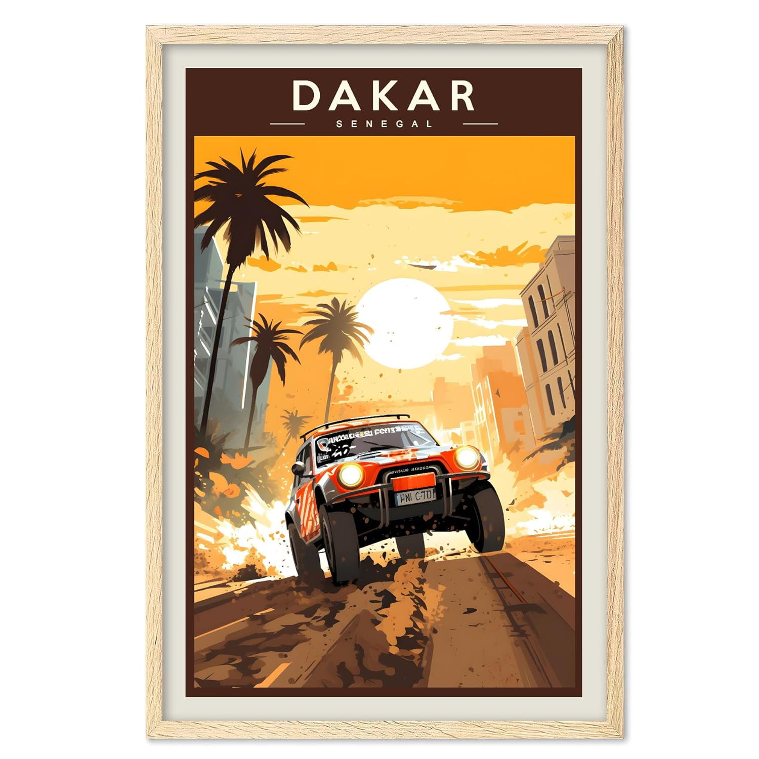 Eastern Print Dakar Poster, Dakar Print, Senegal Poster, Senegal Wall Art, Senegal Gift, Vintage ...