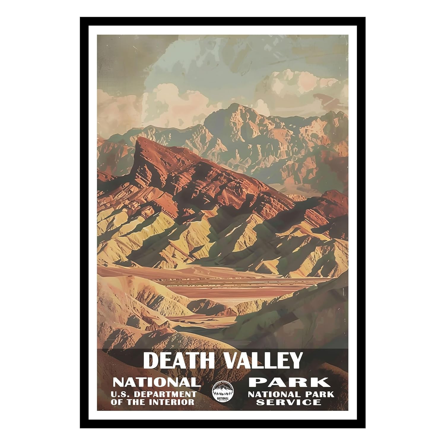 Eastern Print Death Valley National Park Poster, National Park Painting ...