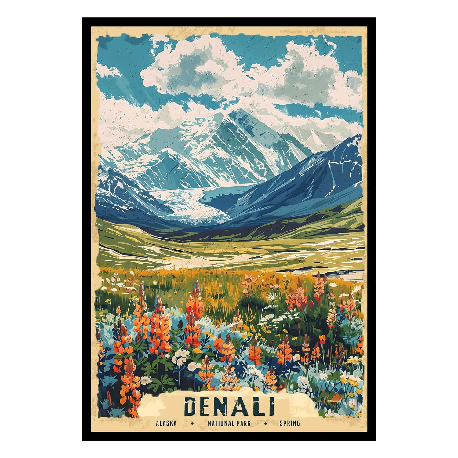 Eastern Print Denali National Park, Denali National Park Wall Art ...