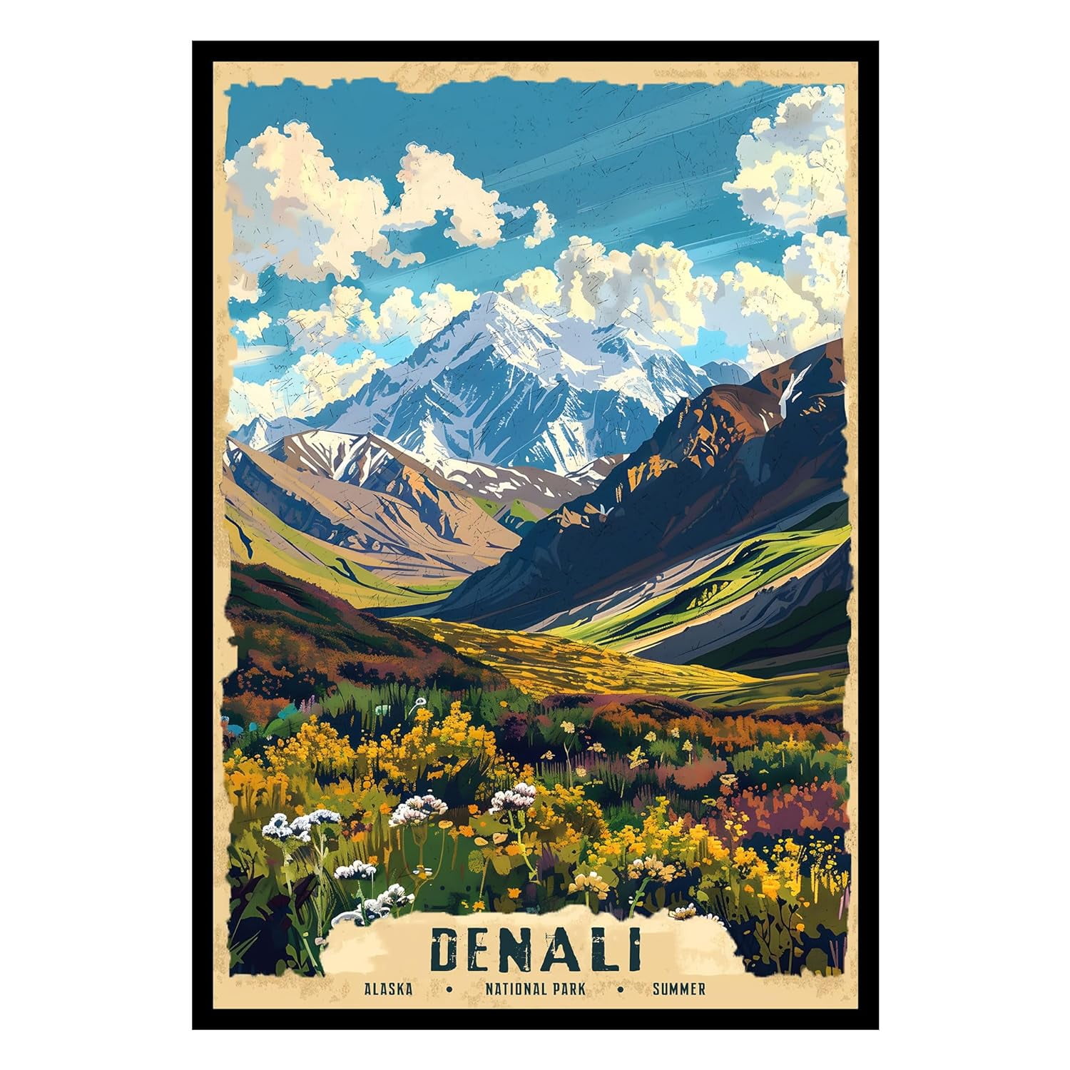 Eastern Print Denali National Park, Denali National Park Wall Art ...