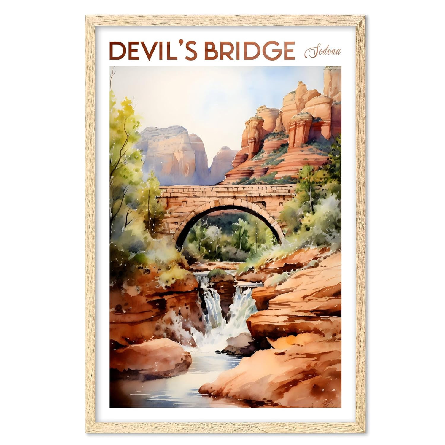 Eastern Print Devil's Bridge Poster, Sedona Poster, Devil's Bridge Wall ...
