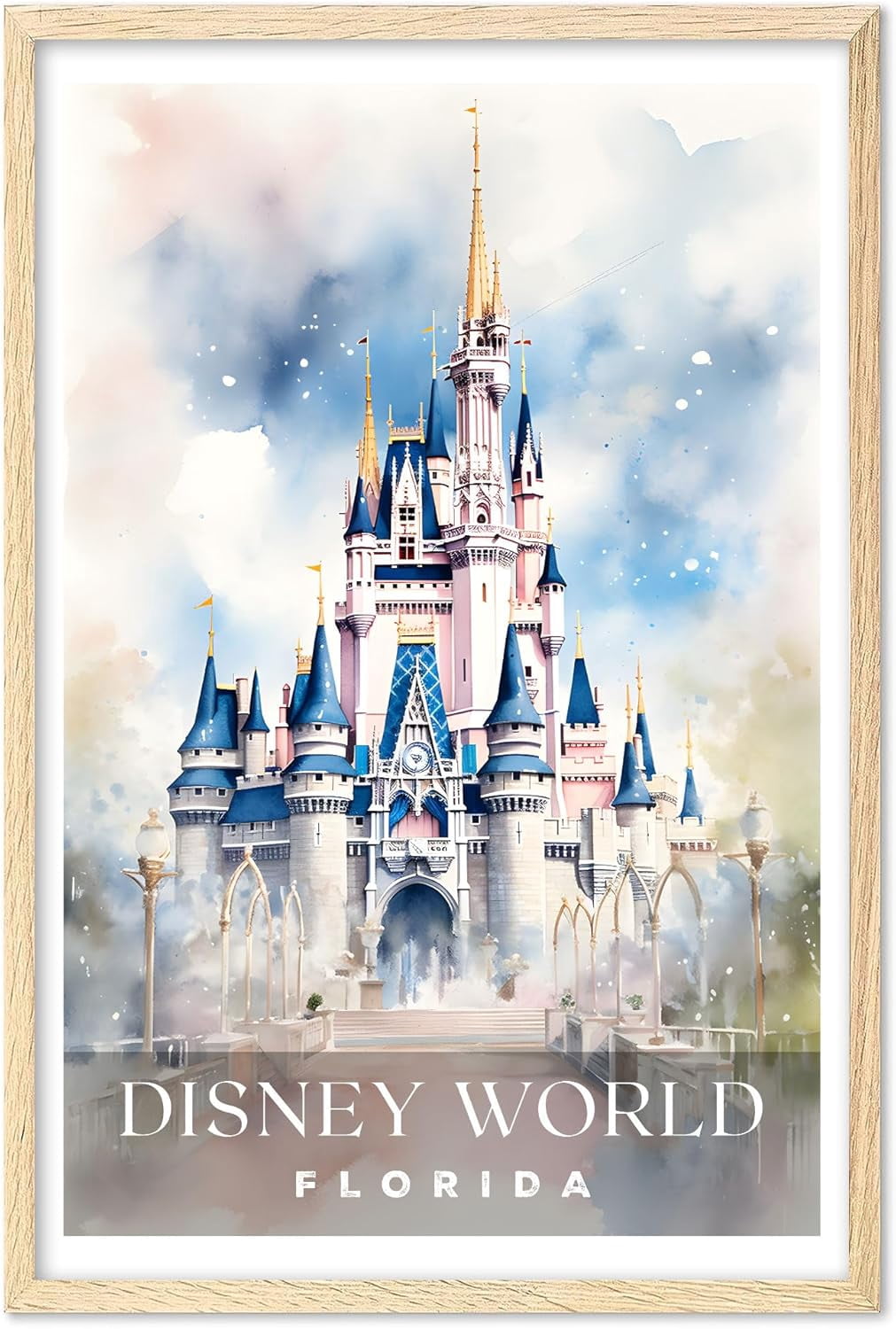 Eastern Print Disney World Poster, Florida Poster, Disney World Wall ...