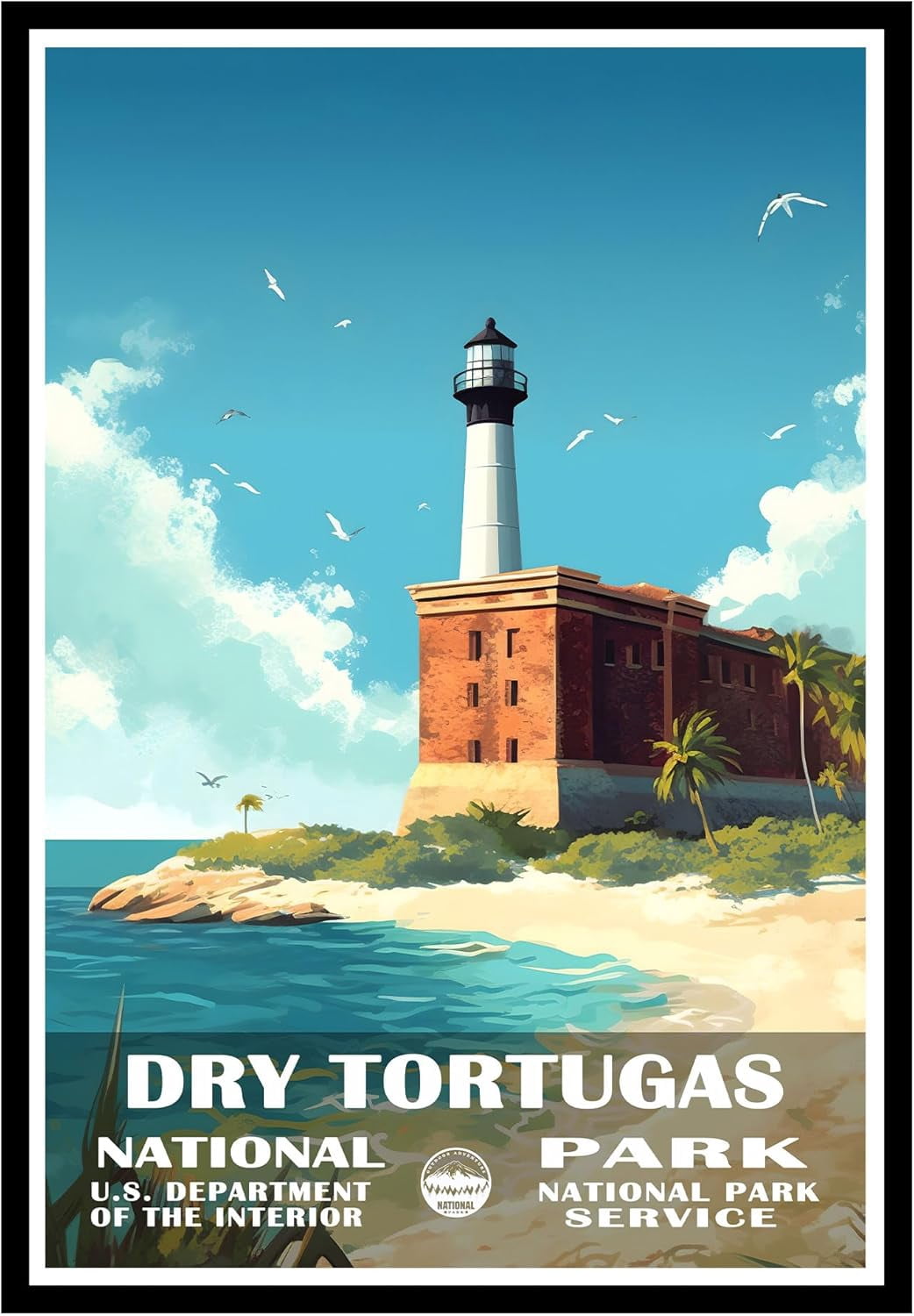 Eastern Print Dry Tortugas National Park Poster, Dry Tortugas National ...