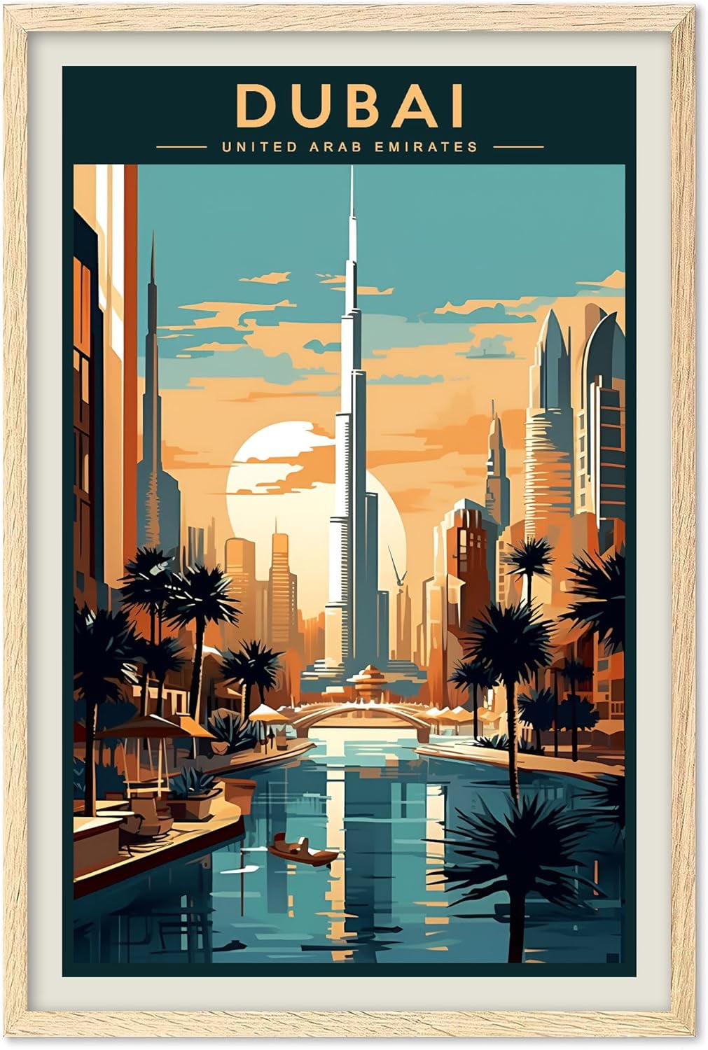Eastern Print Dubai Poster, United Arab Emirates Poster, Dubai Wall Art ...