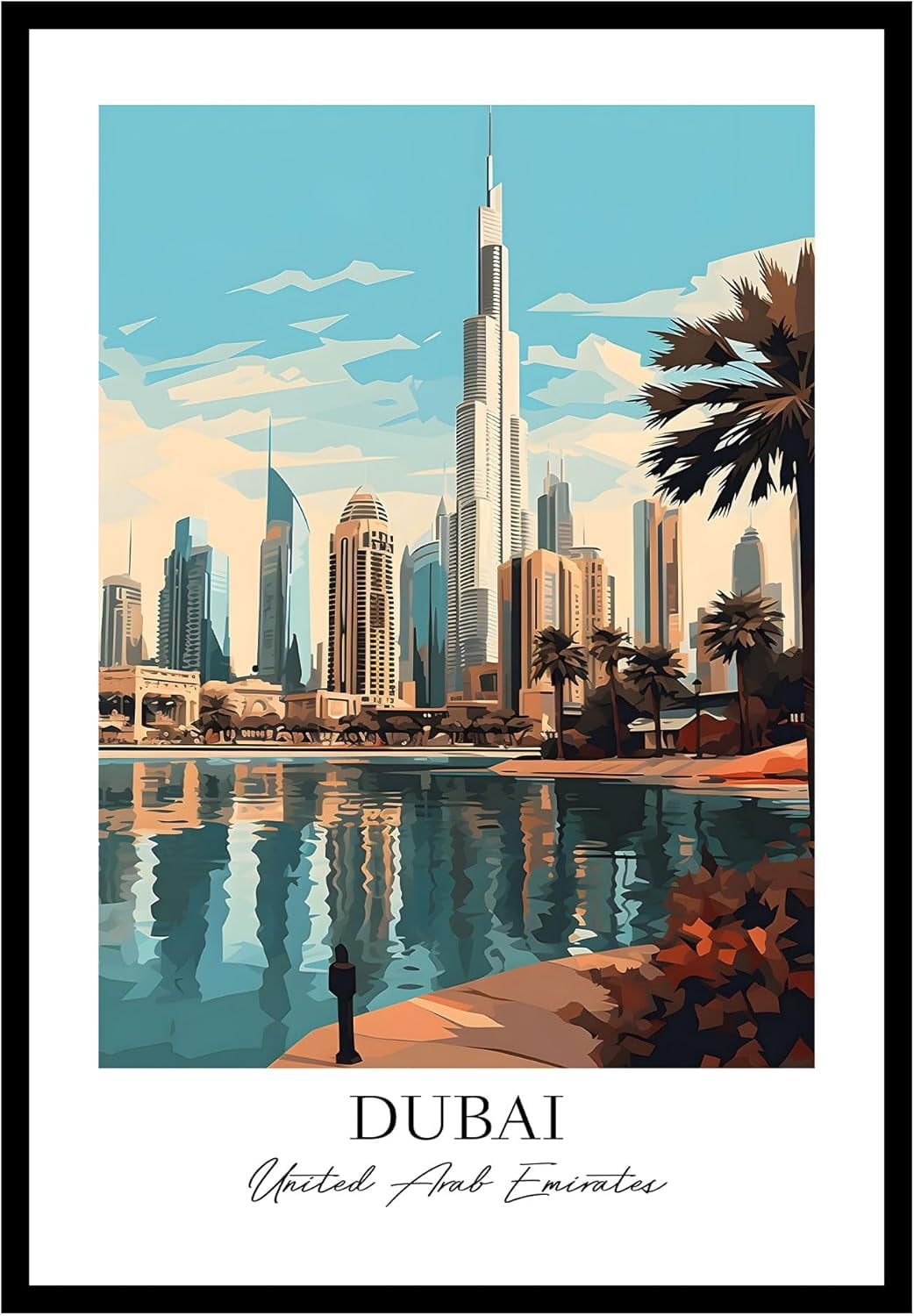 Eastern Print Dubai Poster, United Arab Emirates Poster, Dubai Wall Art ...