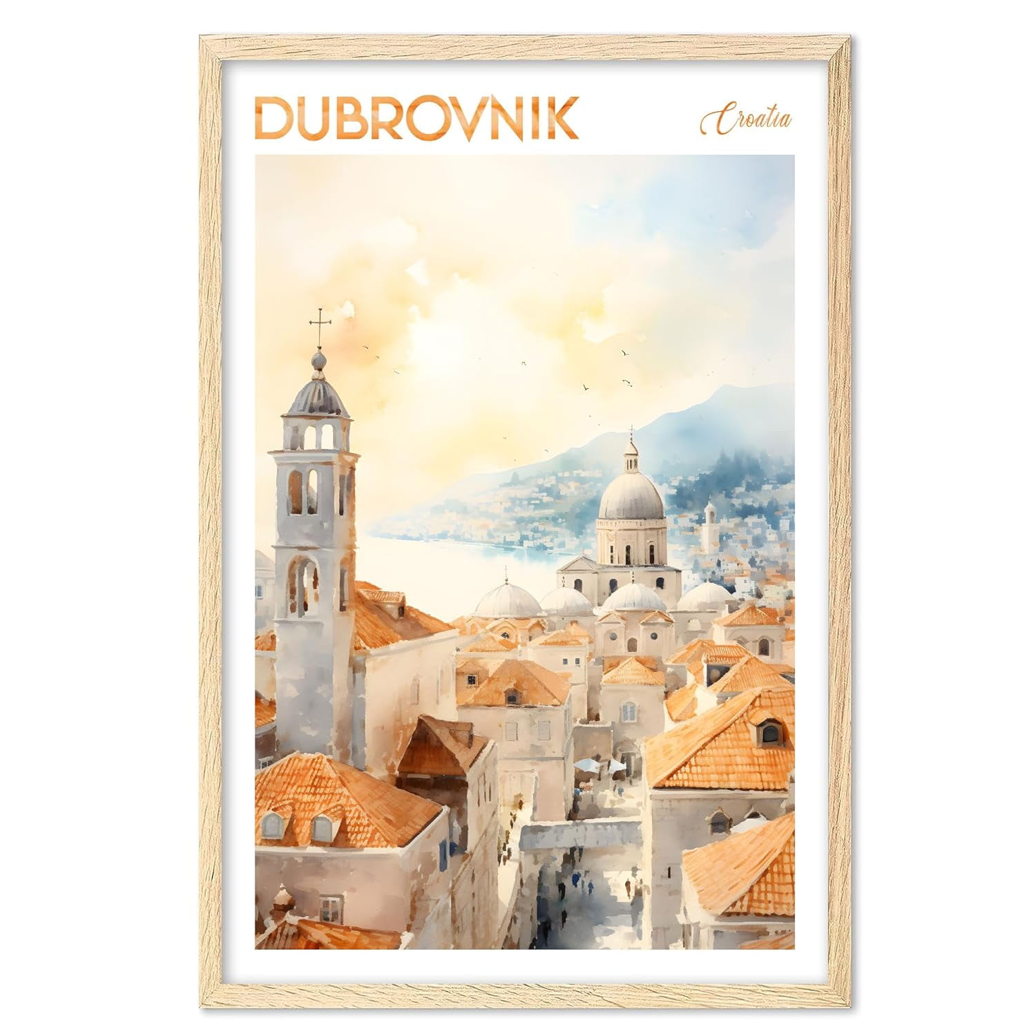 Eastern Print Dubrovnik Poster, Croatia Poster, Dubrovnik Wall Art ...