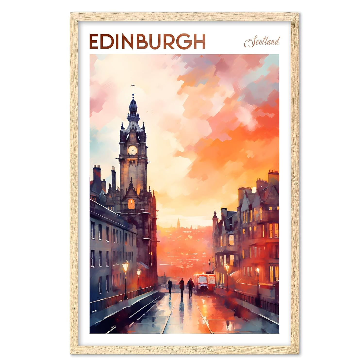Eastern Print Edinburgh Poster, Scotland Poster, Edinburgh Wall Art ...
