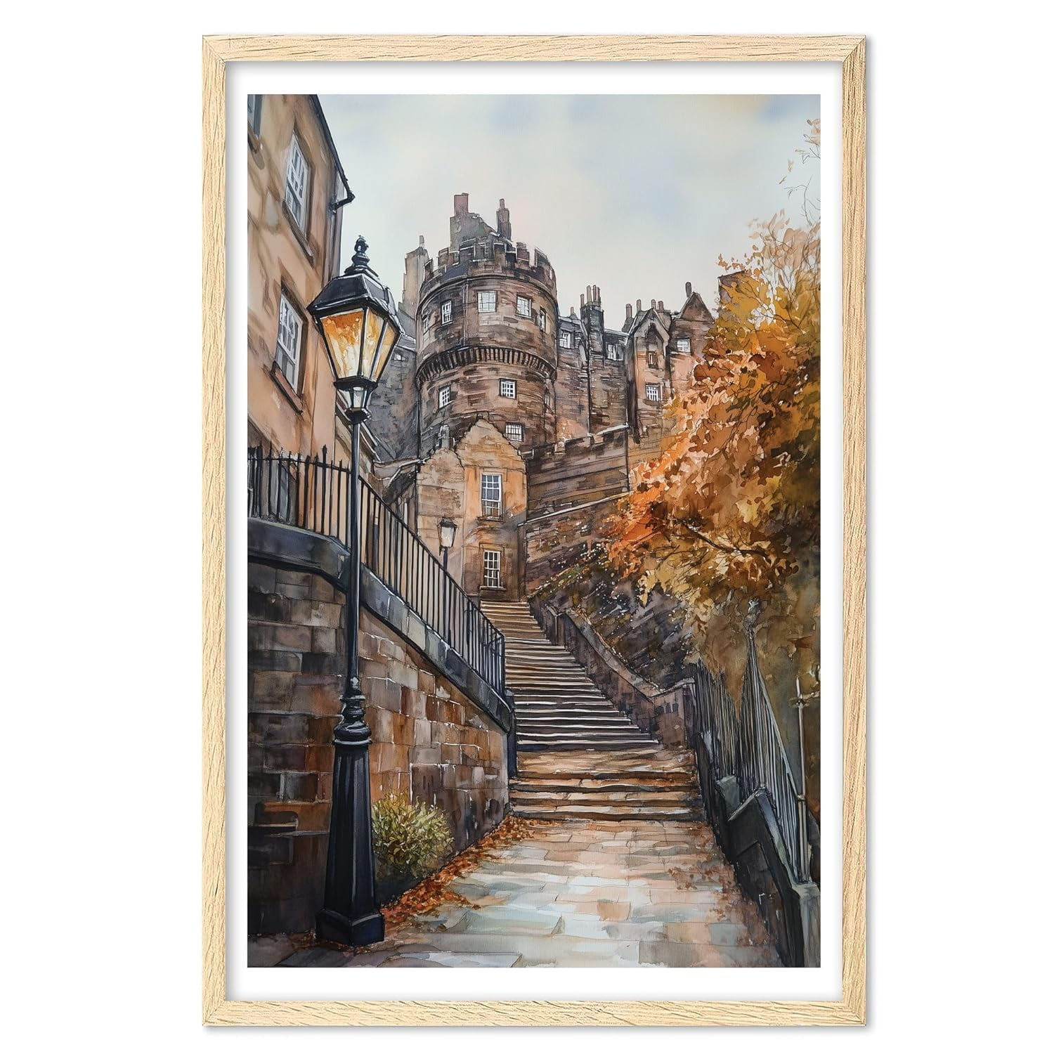 Eastern Print Edinburgh Watercolor Art Print, Scotland Wall Art ...