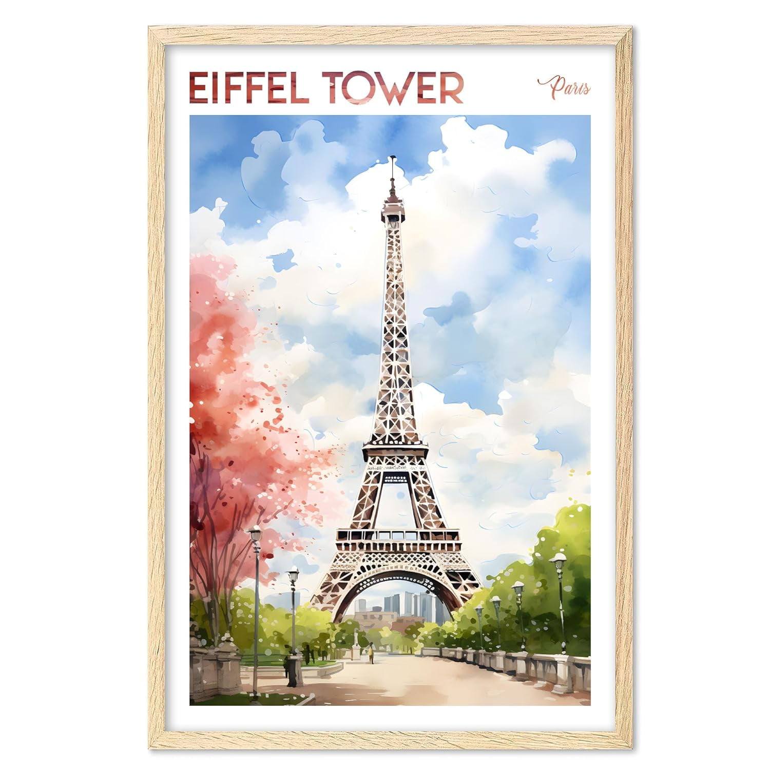 Eastern Print Eiffel Tower Poster, Paris Poster, Eiffel Tower Wall Art, Vintage Travel Posters ...