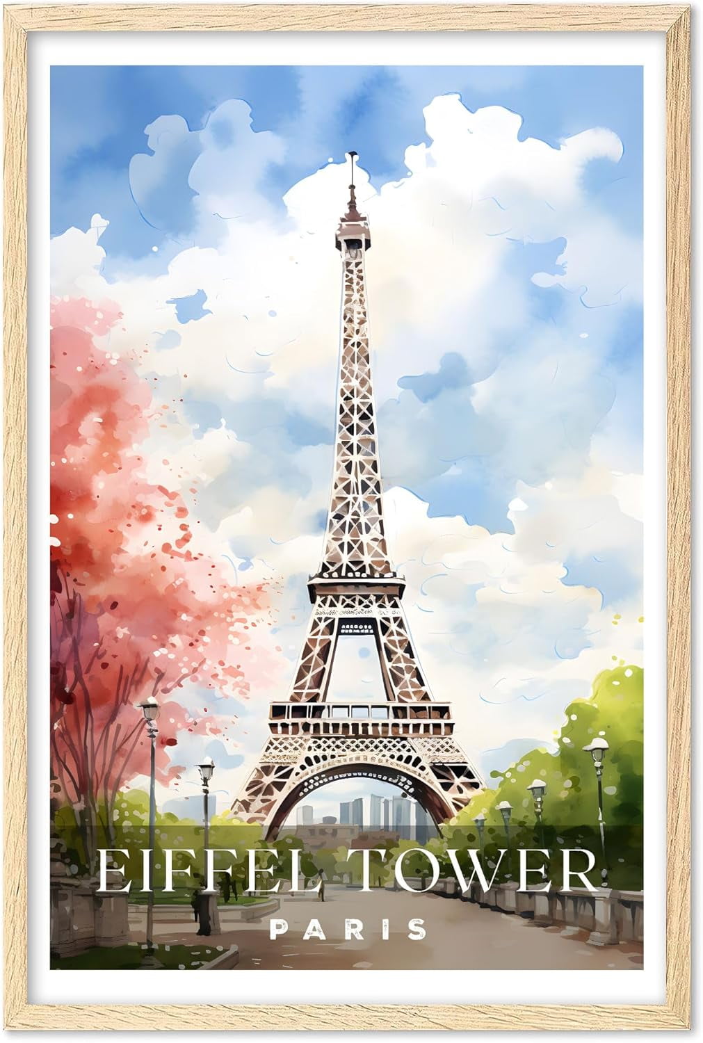 Eastern Print Eiffel Tower Poster, Paris Poster, Eiffel Tower Wall Art, Vintage Travel Posters ...