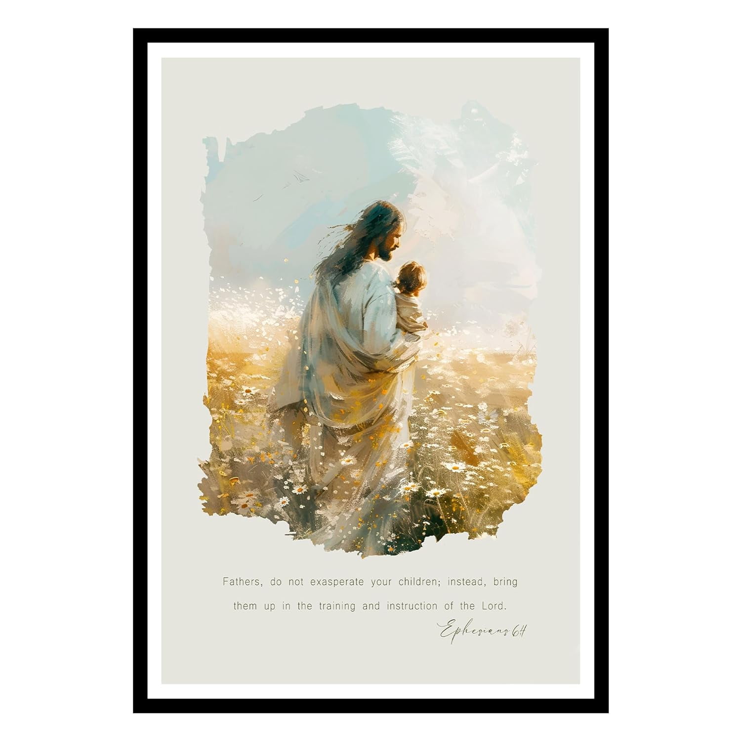 Eastern Print Ephesians 6:4 Wall Art, Christian Wall Art, Jesus Poster ...