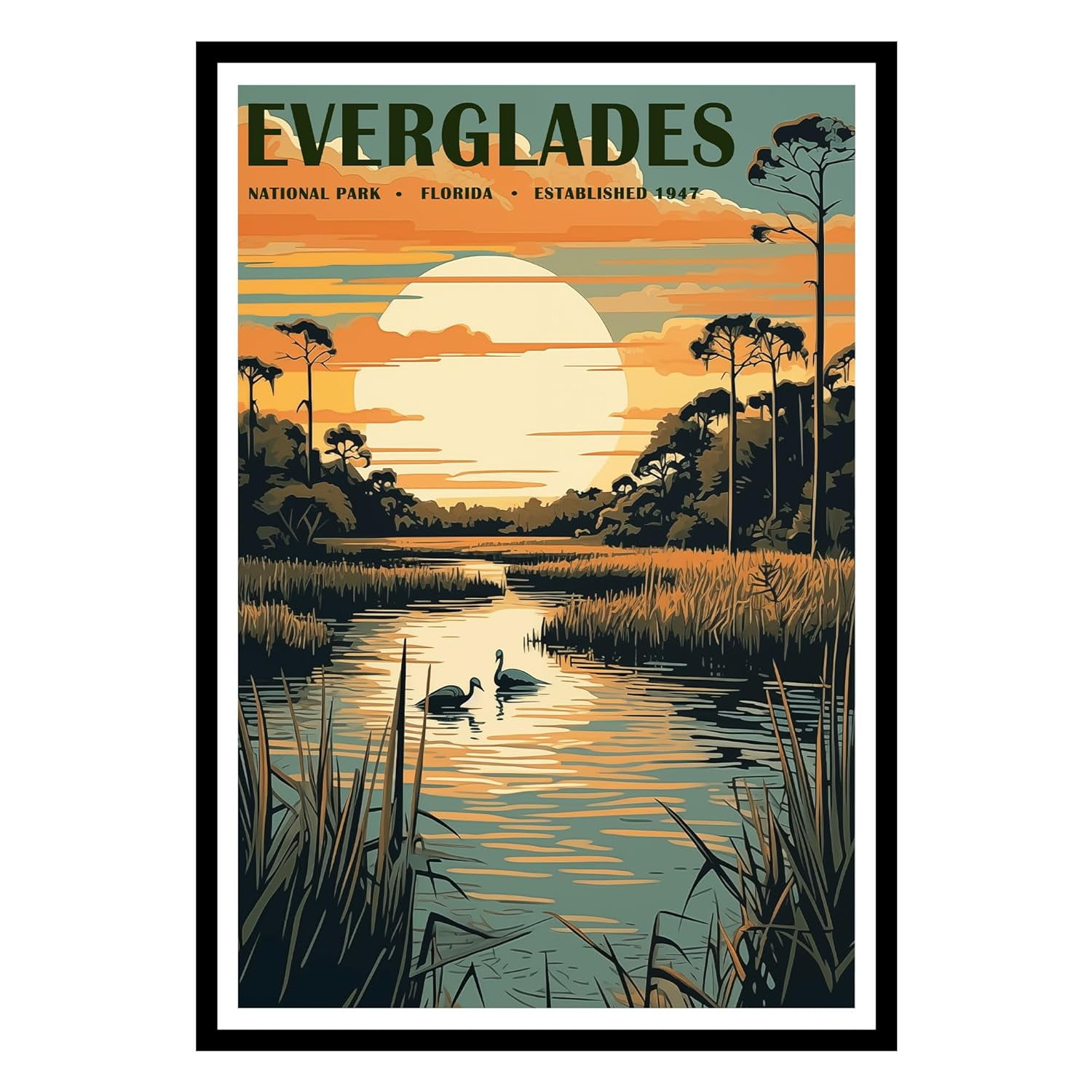 Eastern Print Everglades National Park Poster, Everglades National Park ...
