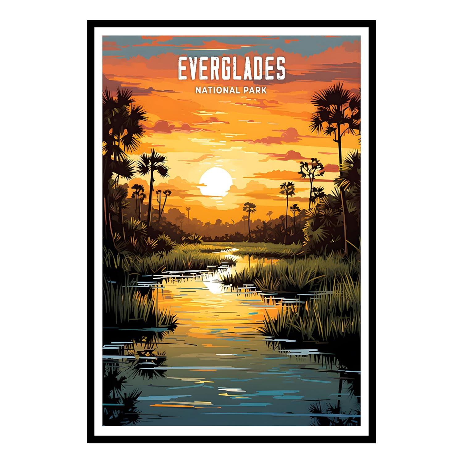 Eastern Print Everglades National Park Poster, National Park Wall Art ...