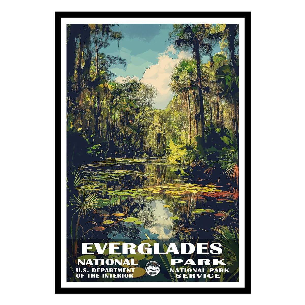 Eastern Print Everglades Poster, Everglades National Park Poster ...