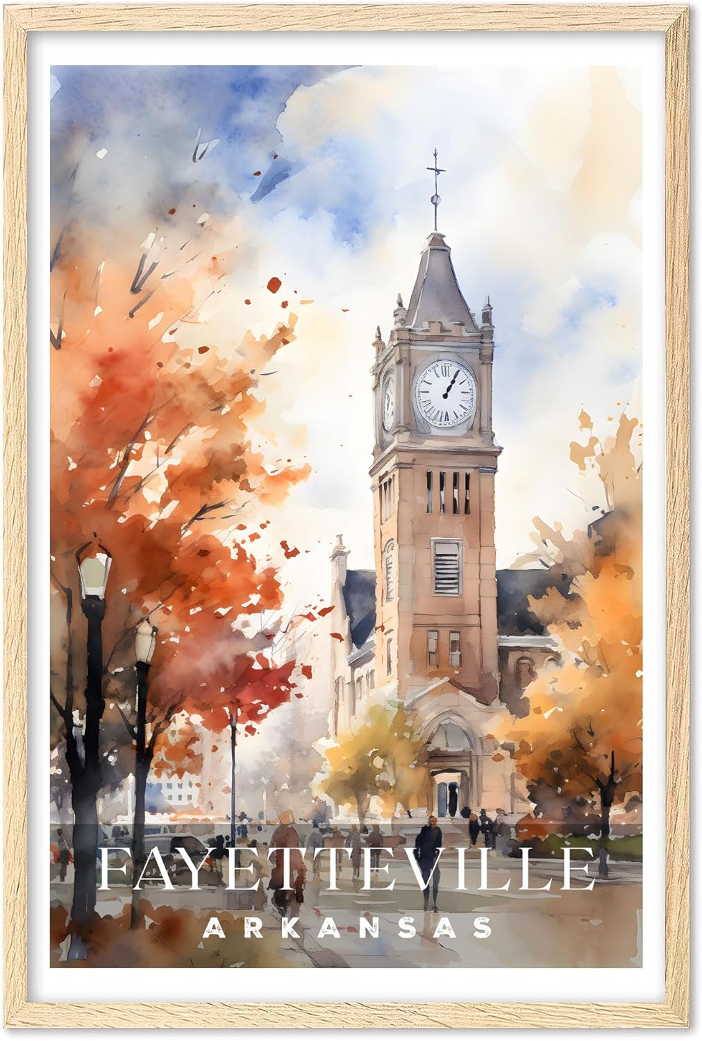 Eastern Print Fayetteville Poster, Arkansas Poster, Fayetteville Wall ...