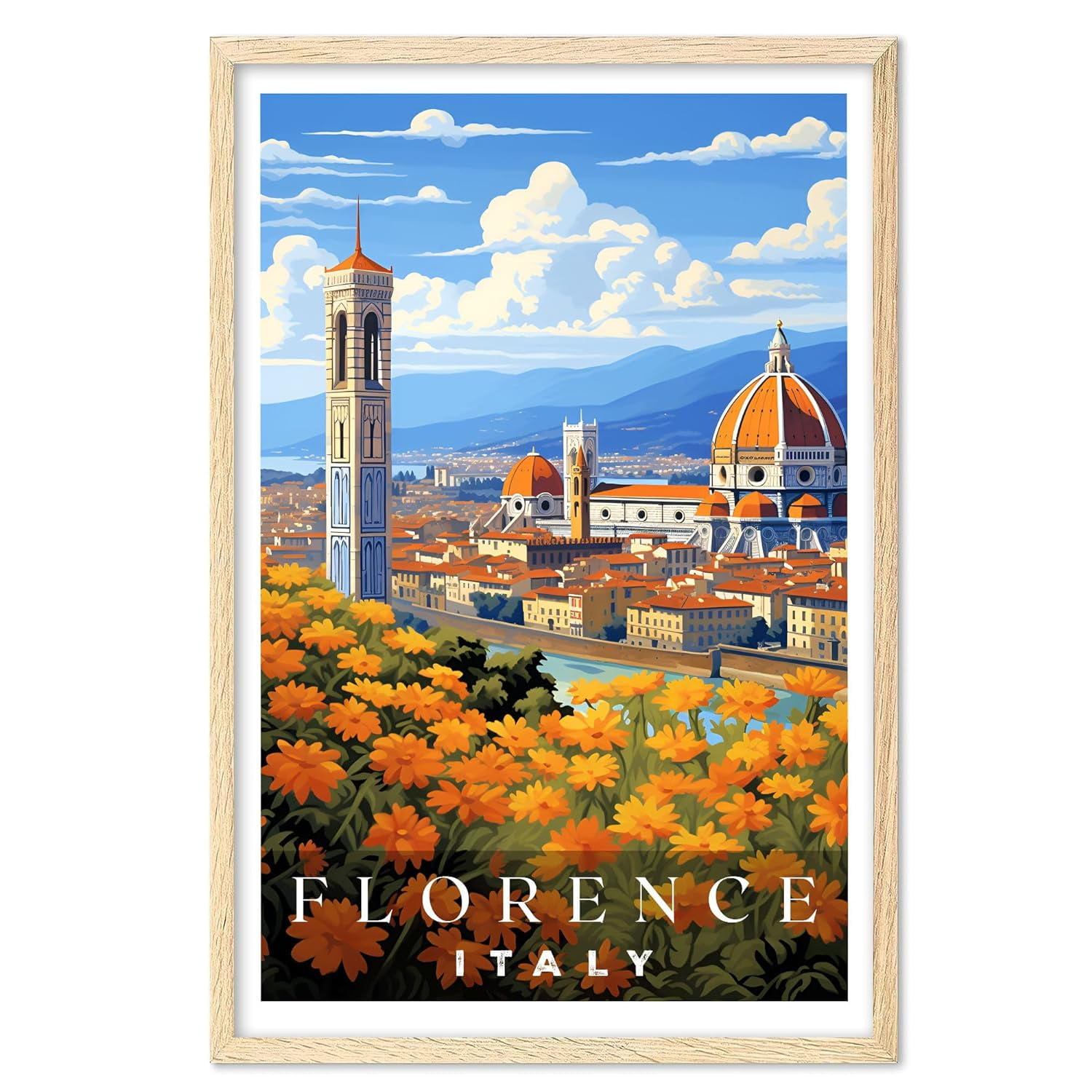 Eastern Print Florence Poster, Italy Poster, Italy Wall Art, Vintage ...