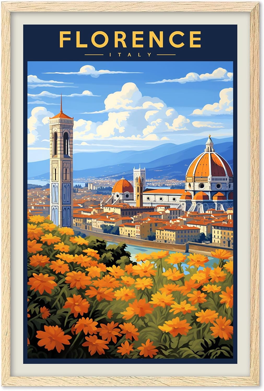 Eastern Print Florence Poster, Italy Poster, Italy Wall Art, Vintage ...