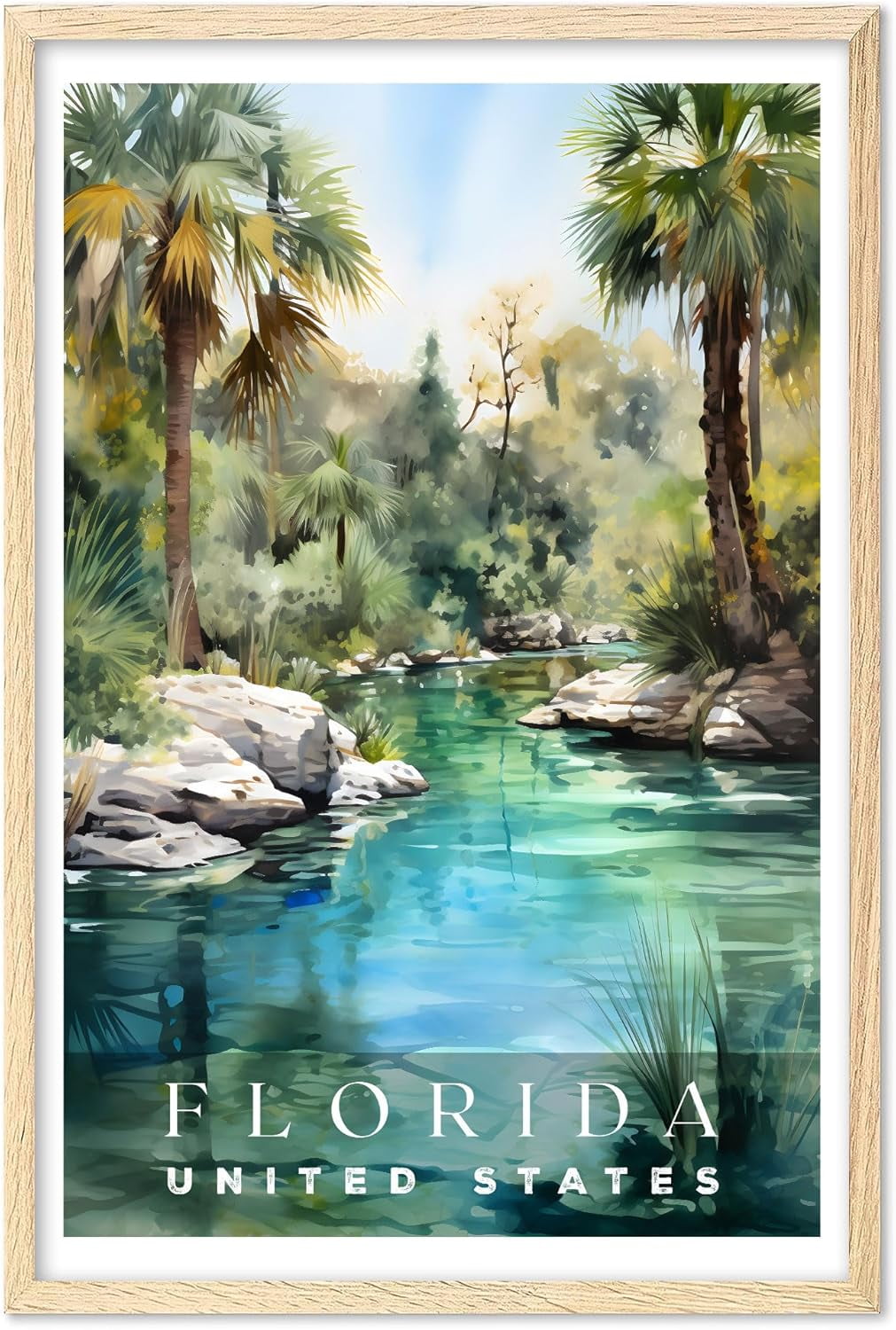 Eastern Print Florida Poster, United States Poster, Florida Wall Art ...