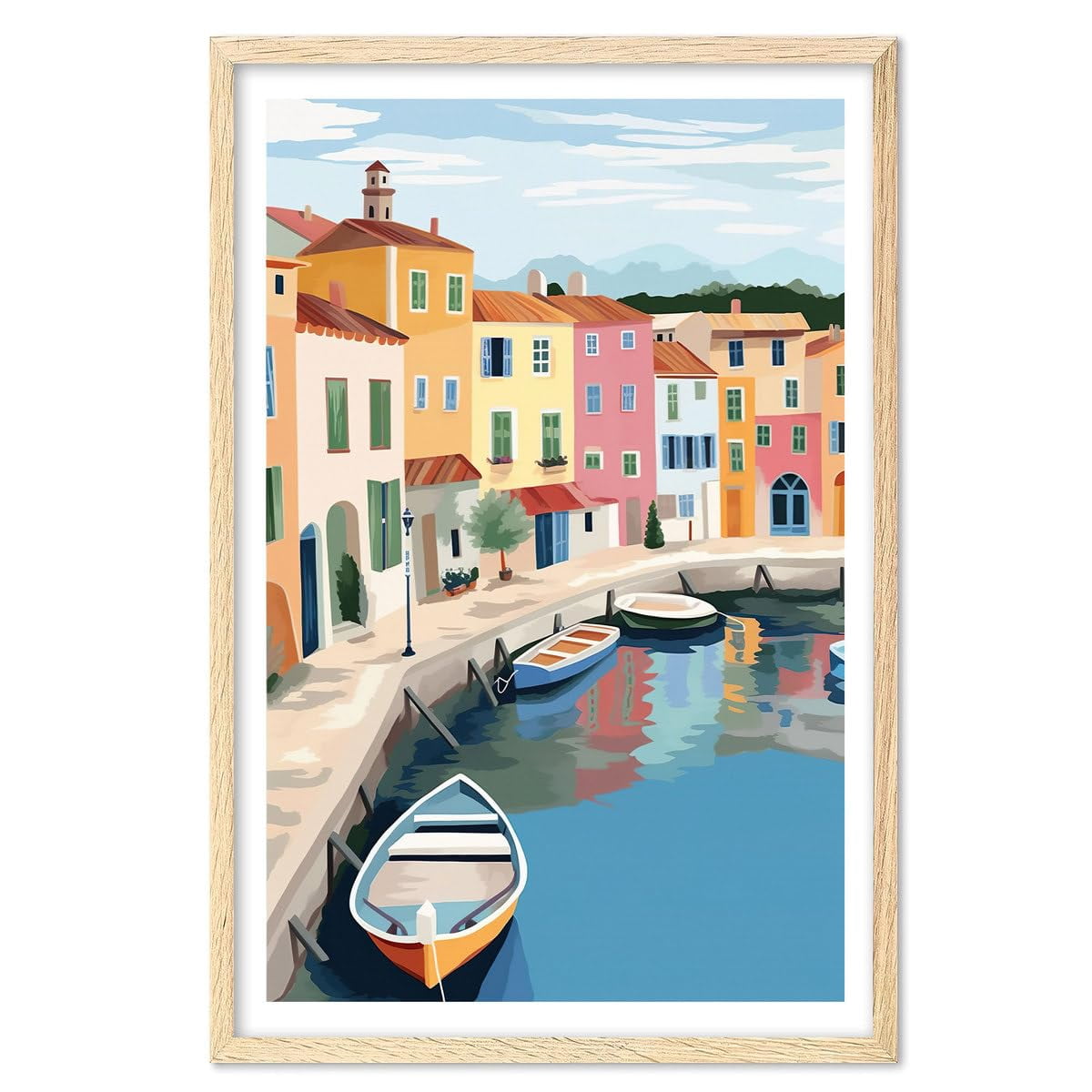 Eastern Print French Riviera Art Print, Port Grimaud, France Wall Art ...