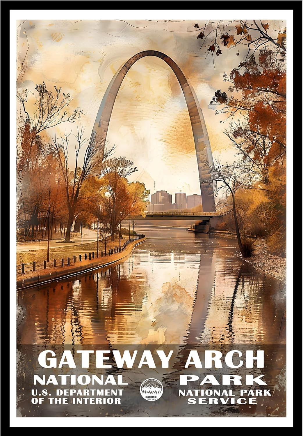 Eastern Print Gateway Arch National Park Wall Art, National Parks ...