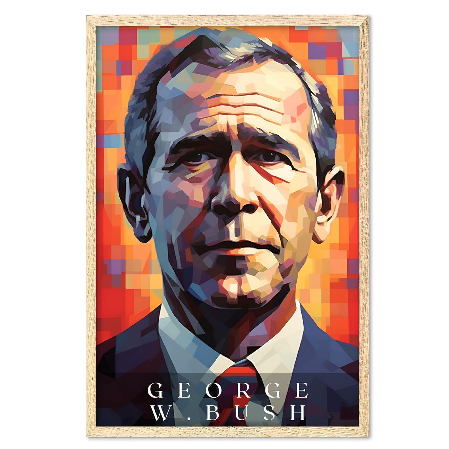 Eastern Print George W. Bush Poster, George W. Bush Wall Art, USA ...