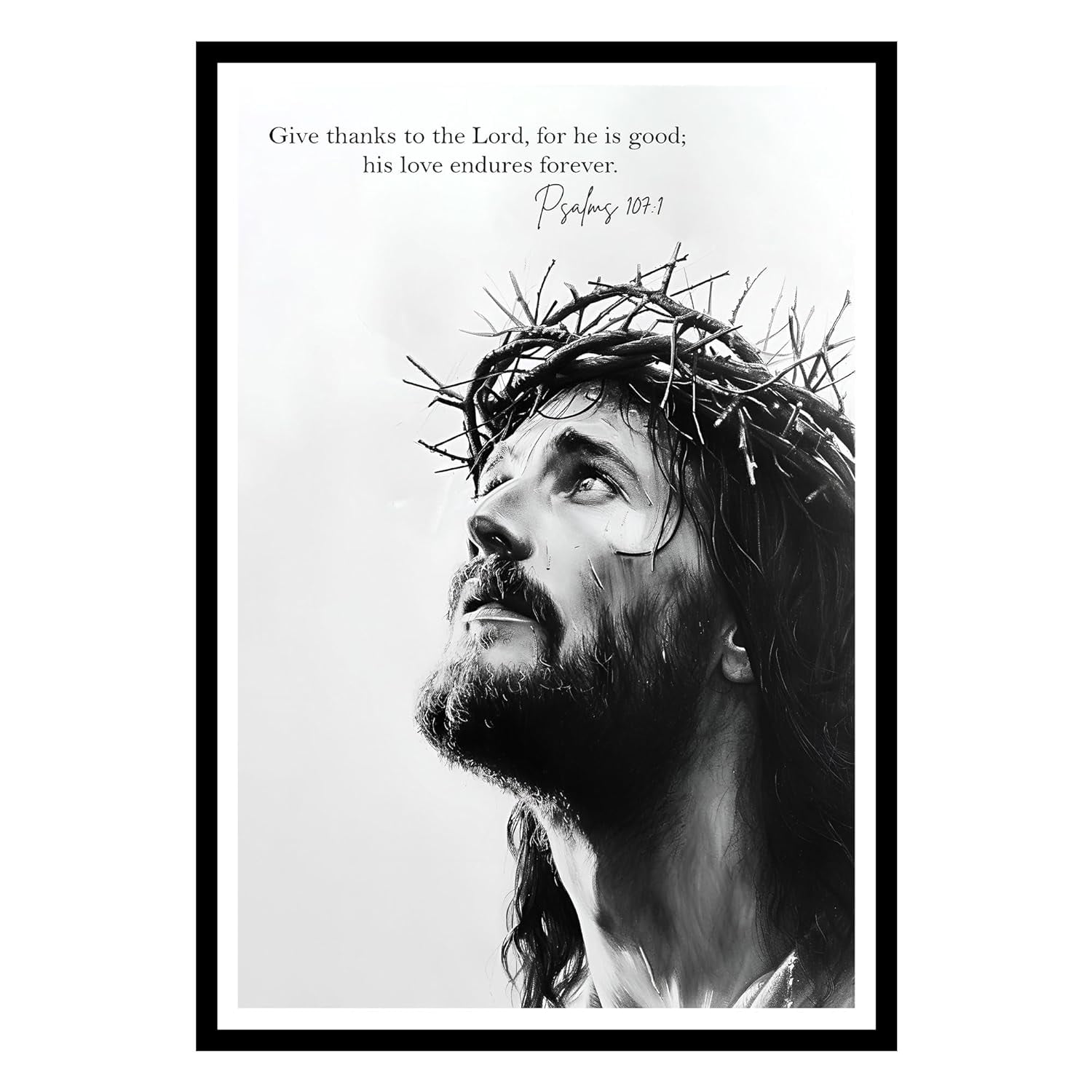 Eastern Print Give Thanks To The Lord For He Is Good - Psalms 107:1 ...