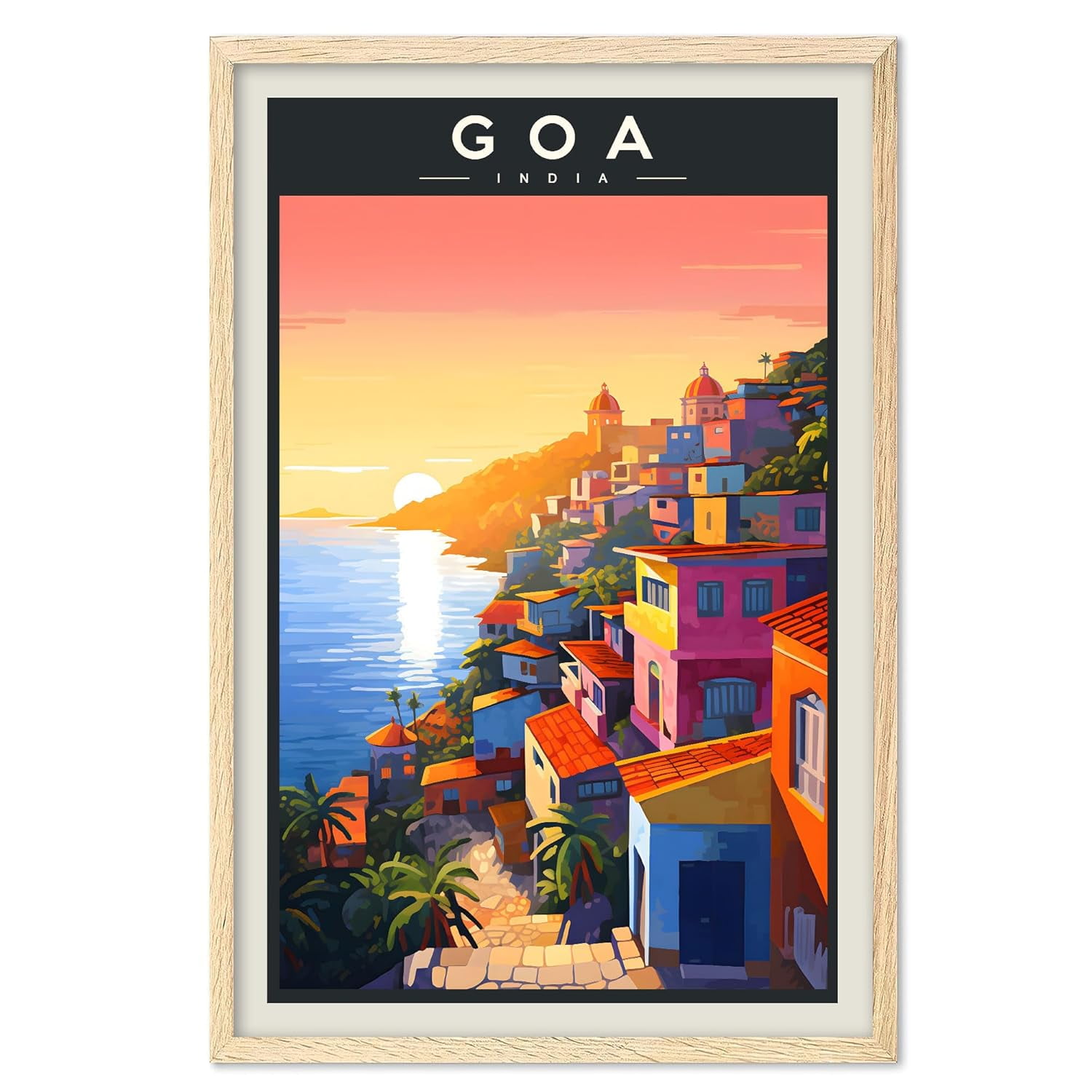 Eastern Print Goa Poster, Goa Print, India Poster, India Wall Art ...