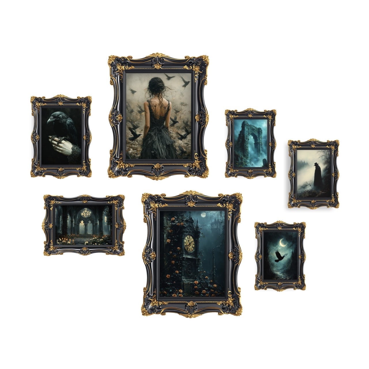 Eastern Print Gothic Wall Decor, Dark Academia Wall Art, Gothic Posters ...