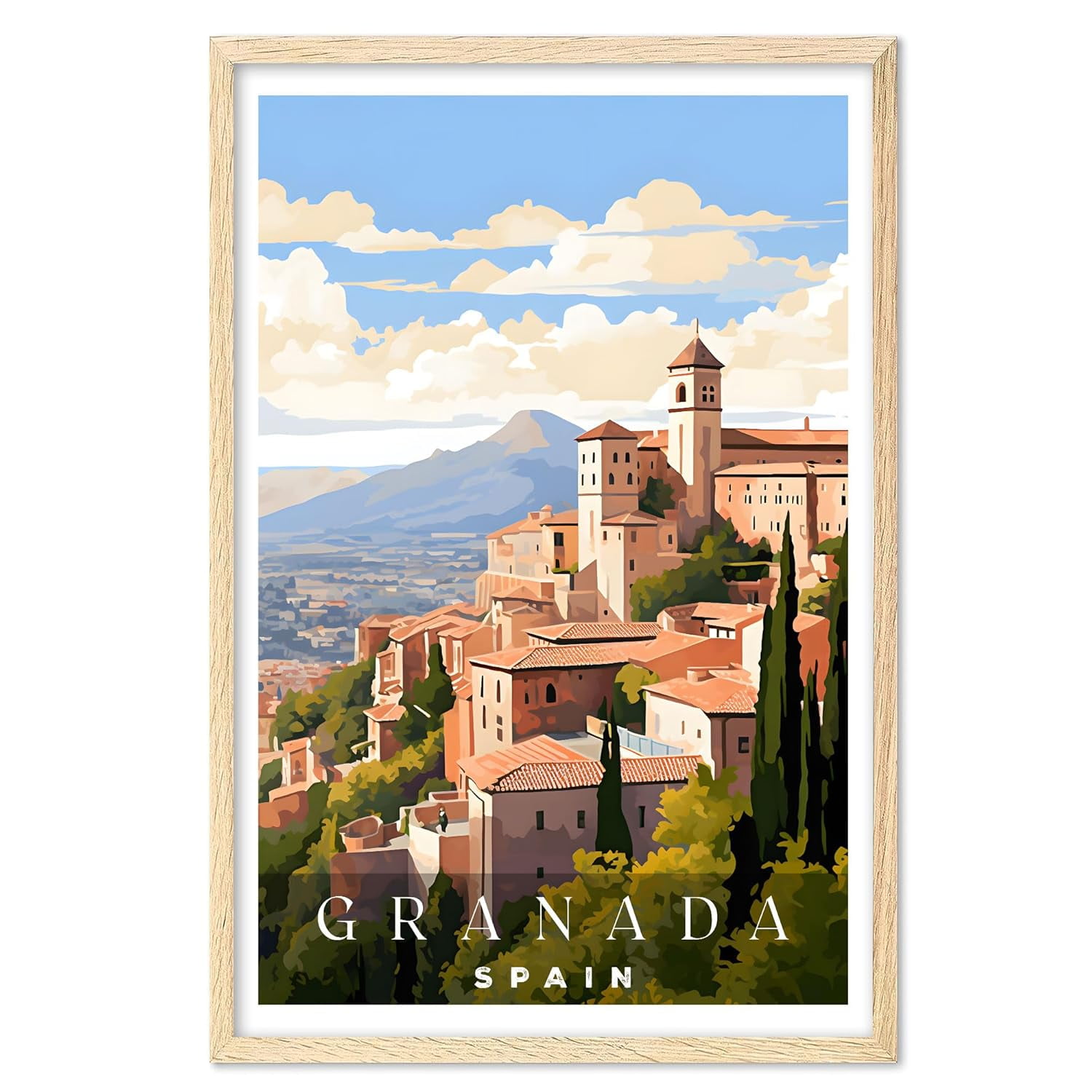 Eastern Print Granada Poster, Granada Print, Spain Poster, Spain Wall ...