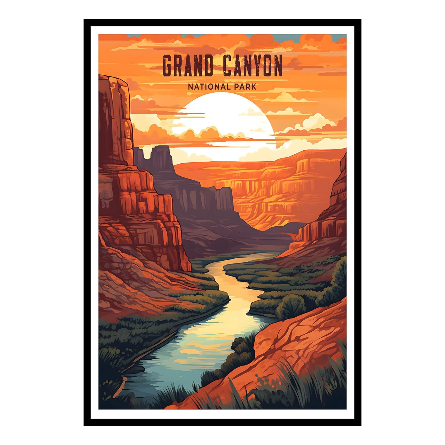 Eastern Print Grand Canyon National Park Poster, Vintage Travel Poster ...