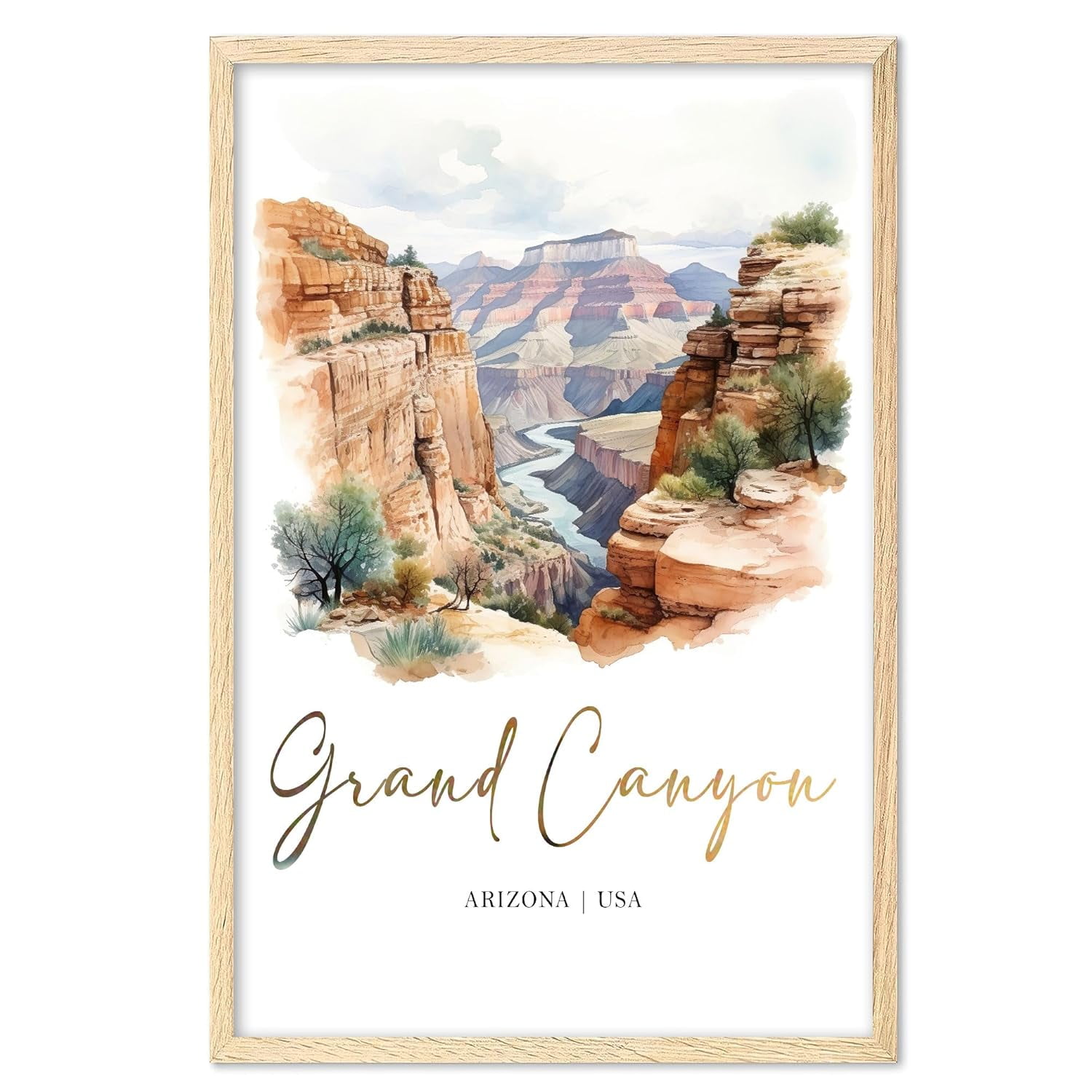 Eastern Print Grand Canyon Poster Art Print, States Landscape Wall Art ...