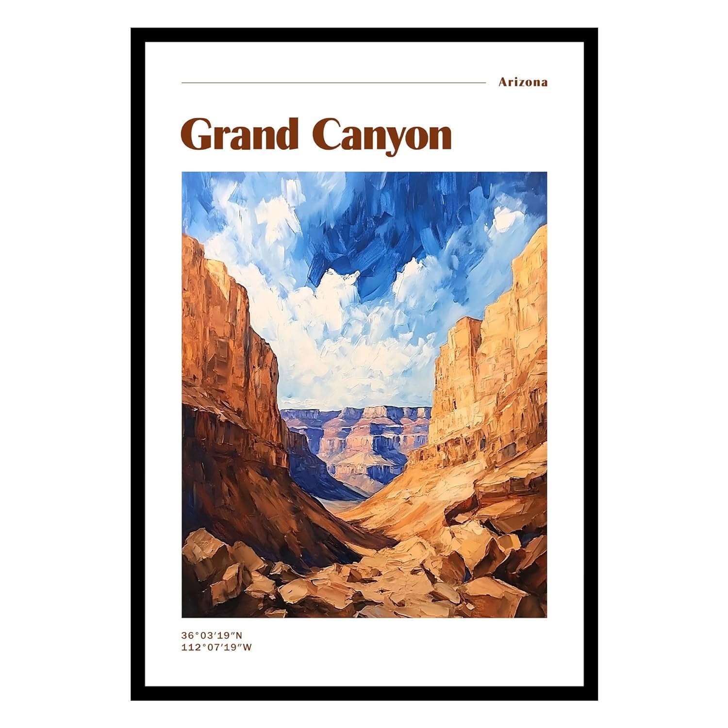 Eastern Print Grand Canyon Poster, Grand Canyon National Park Poster ...