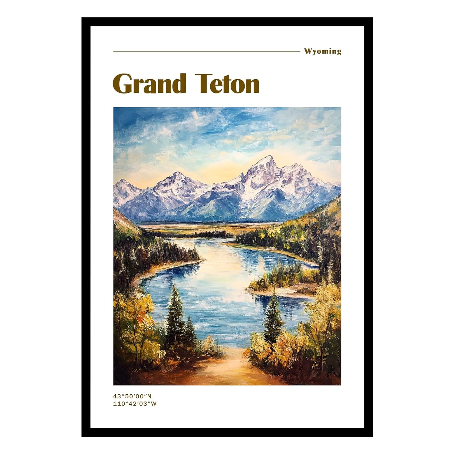 Eastern Print Grand Teton Poster, Grand Teton National Park Poster ...