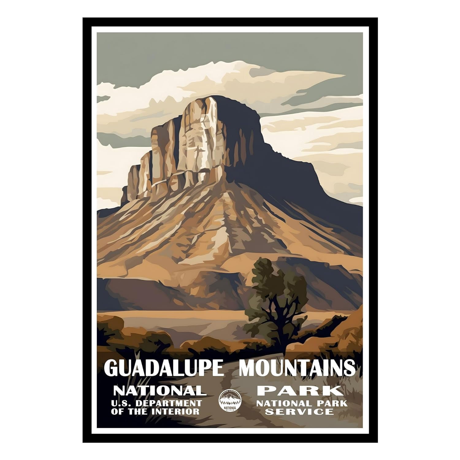 Eastern Print Guadalupe Mountains National Park Poster,Guadalupe ...